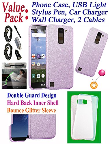 Value Pack + for 5.7" LG Stylo 2 2 V 2 + PLUS Case Glitter Hybrid Phone ...