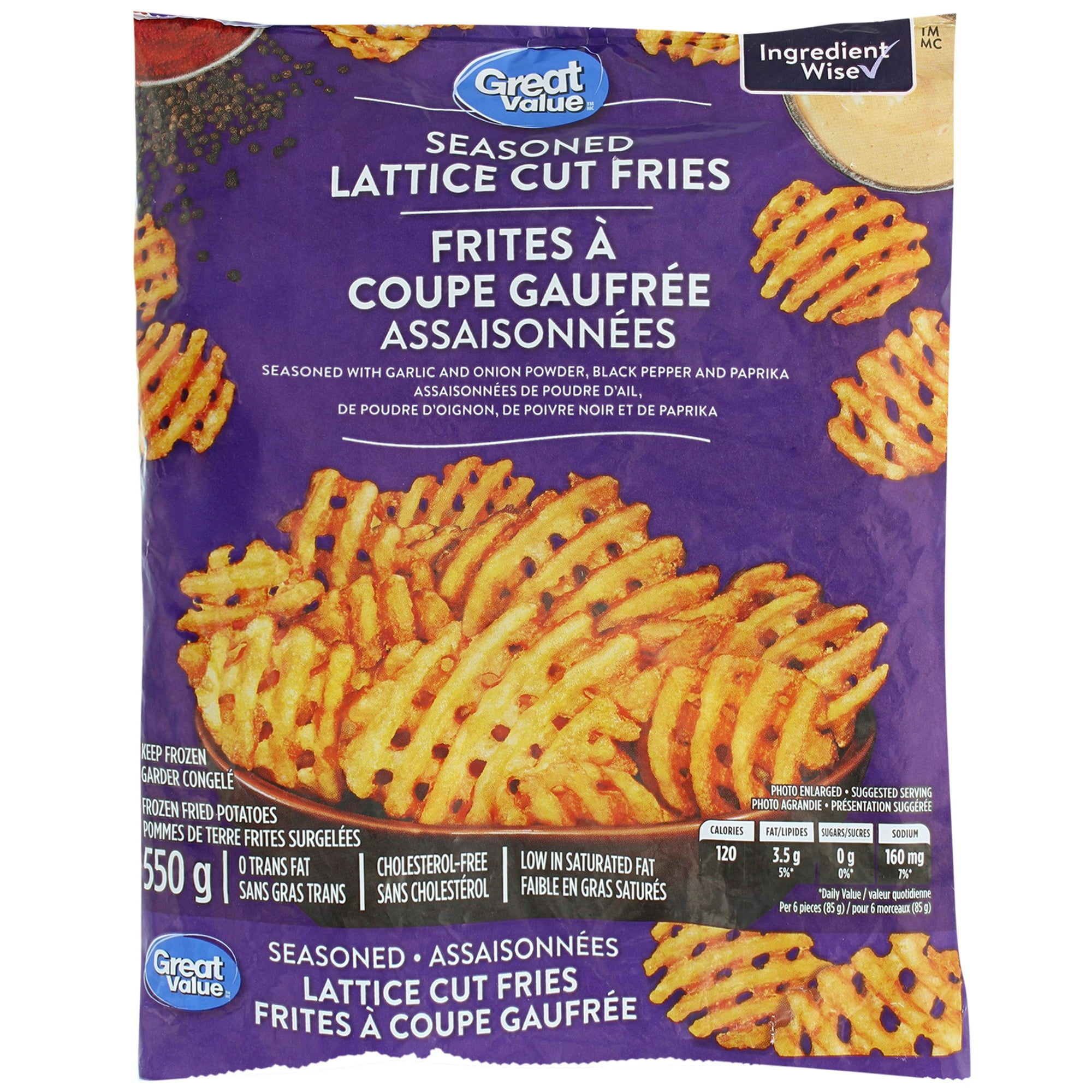 Click here for Great Value Seasoned Lattice Cut Fries 550 G prices
