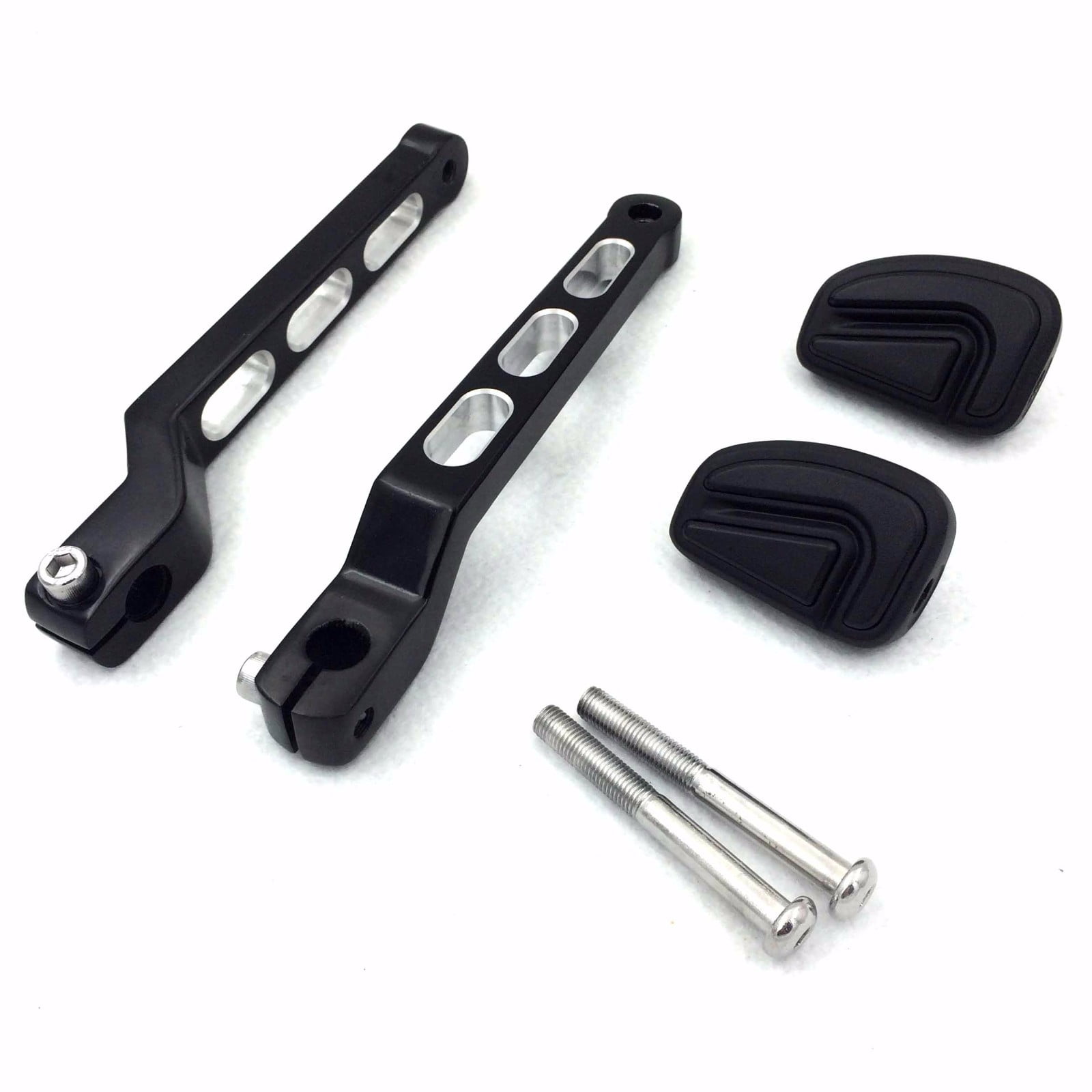 HTT Motorcycle Black AirFlow Shifter Footrest Foot Pegs with Heel/Toe ...