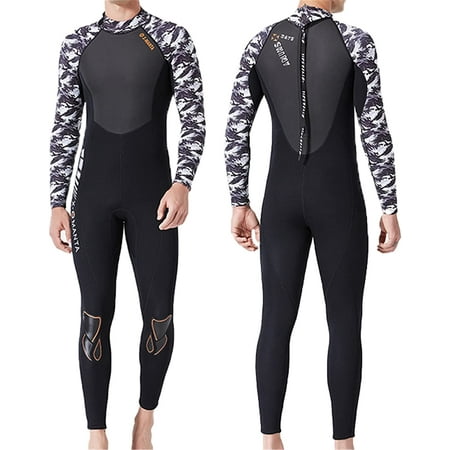 Men's Wetsuit Full Body Diving Suit Long Sleeves Conjoined Neoprene ...