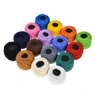Threadart 100% Pure Cotton Multicolor Crochet Thread - Size 3 - Color ...