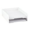 TRU RED Stackable Side Load Letter Tray, White, Office Desk Organizer ...