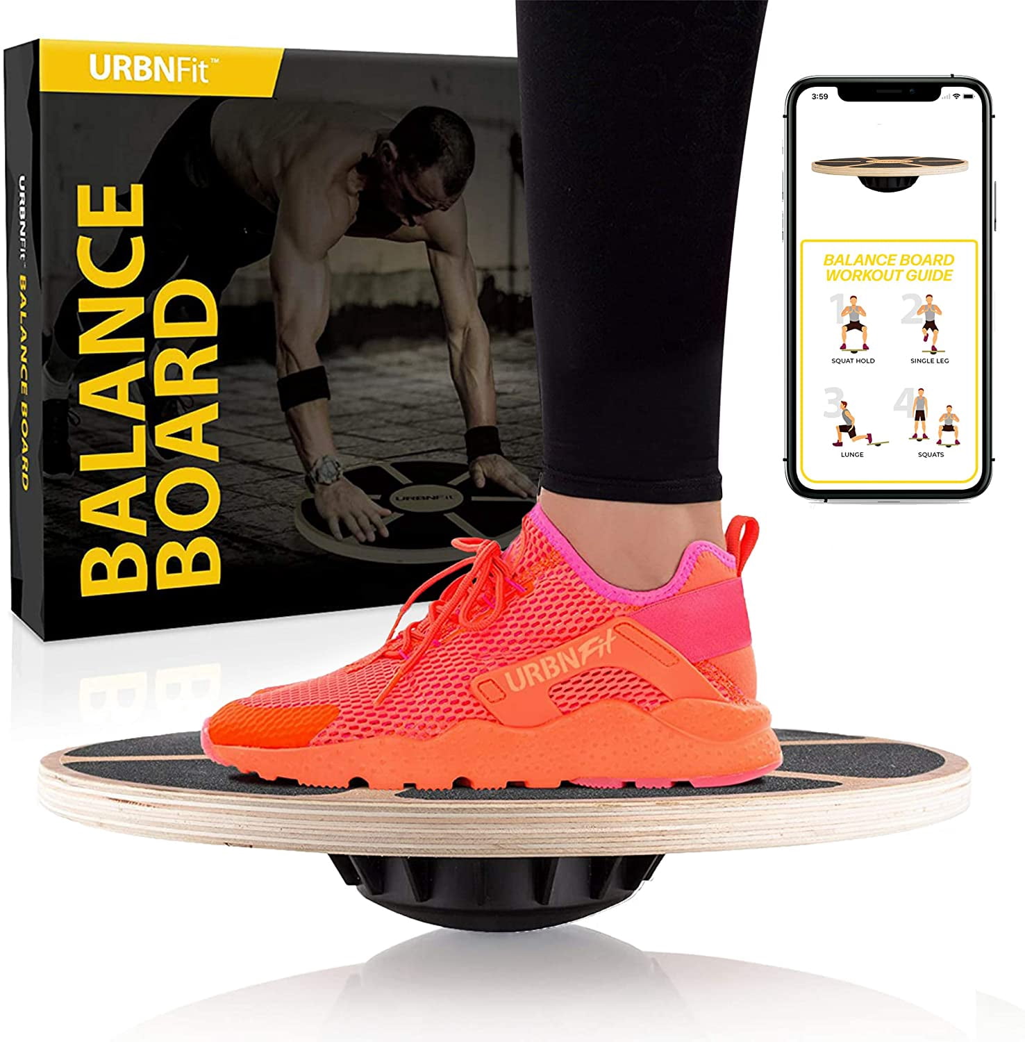 JEW Balance Board - Core Trainer - Increase Stability, Strength and ...