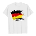 KDFJPTH Shirts for Women Tops Casual Germany Flag Print Short Sleeve ...