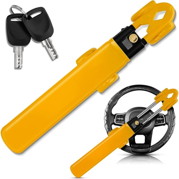 The Club, LX Steering Wheel Lock, Red, Universal Fit, Chrome-Plated ...