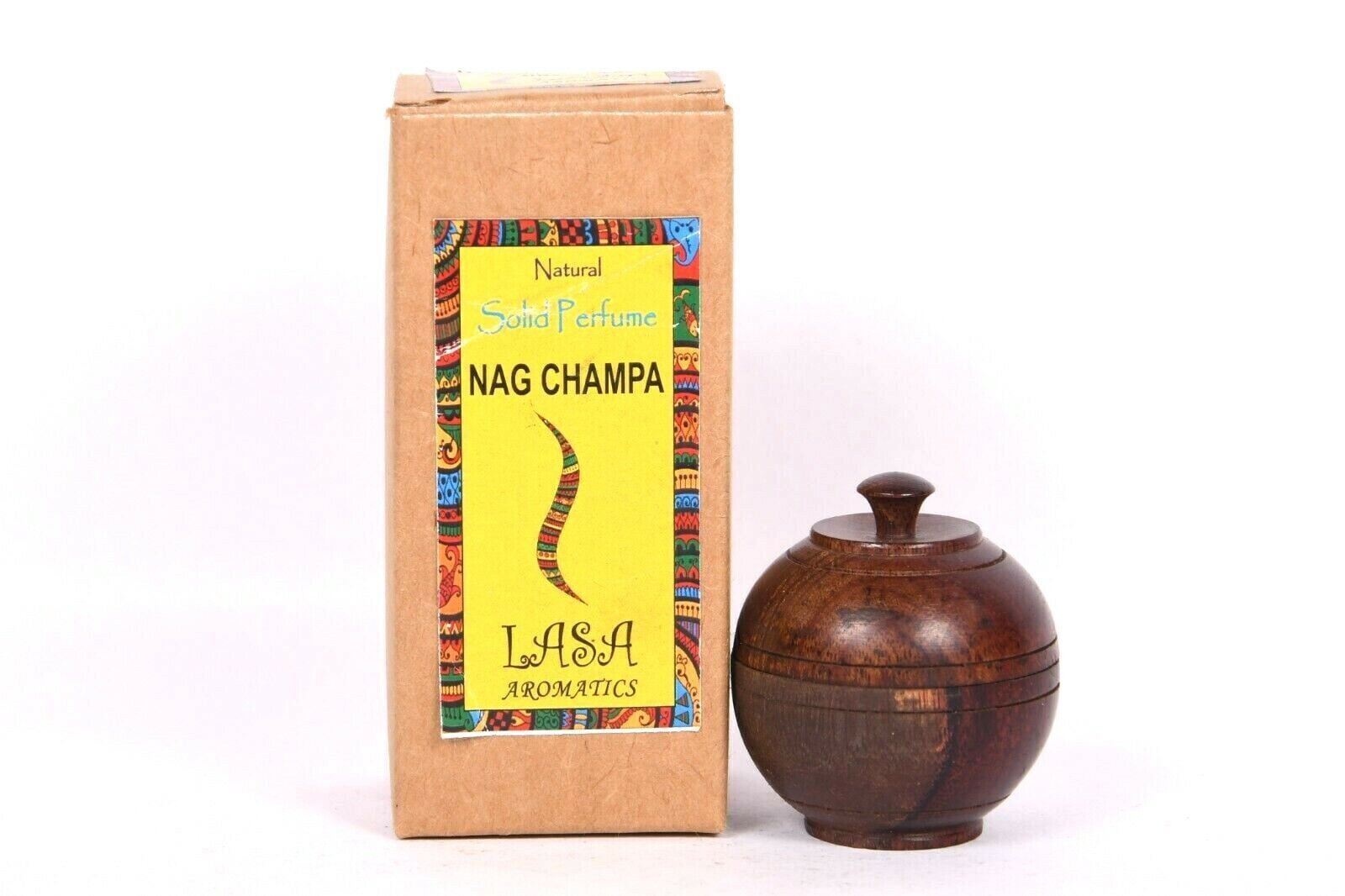 Lasa Natural Solid Perfume Long Lasting Fragrance in Wooden Jar 6 gm ...