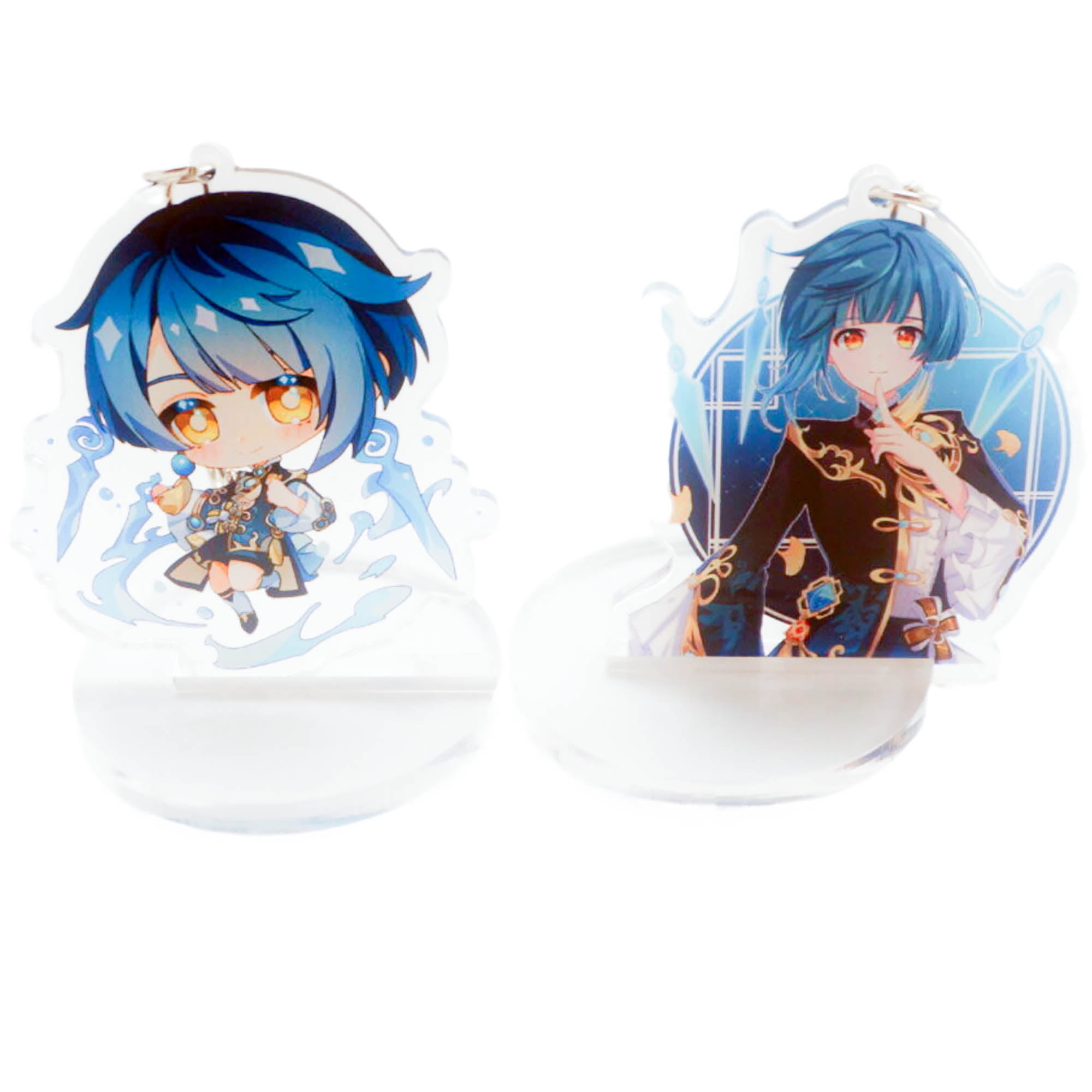 ZILEFSILK 2PCS Cute Anime Game Genshin Impact Acrylic Figure Xingqiu ...