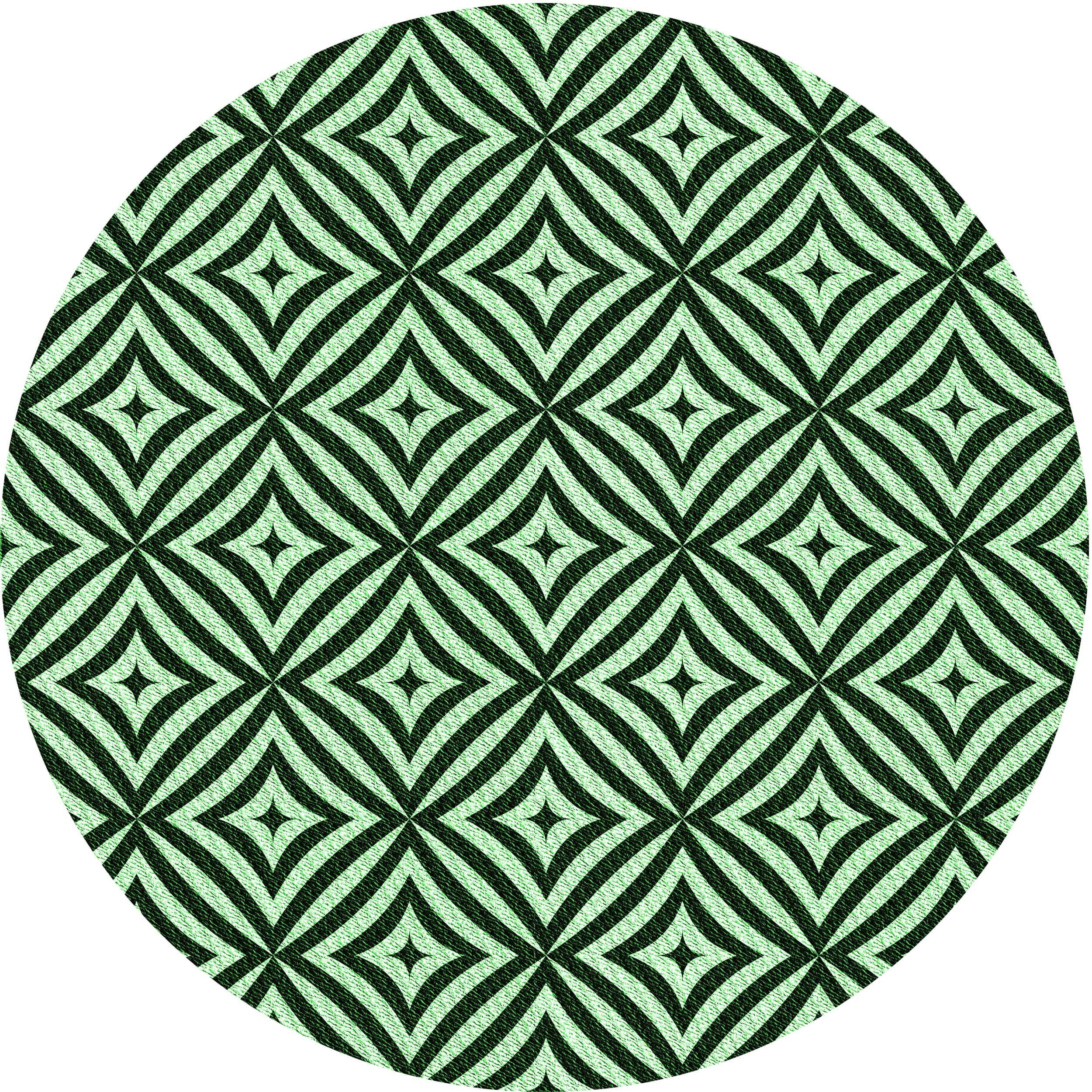 Ahgly Company Indoor Round Patterned Light Green Area Rugs, 6' Round ...