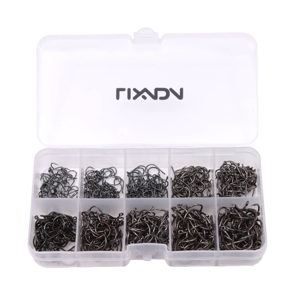 Click here for Lixada 500pcs Carbon Steel Fishing Hooks 3# -12# 1... prices