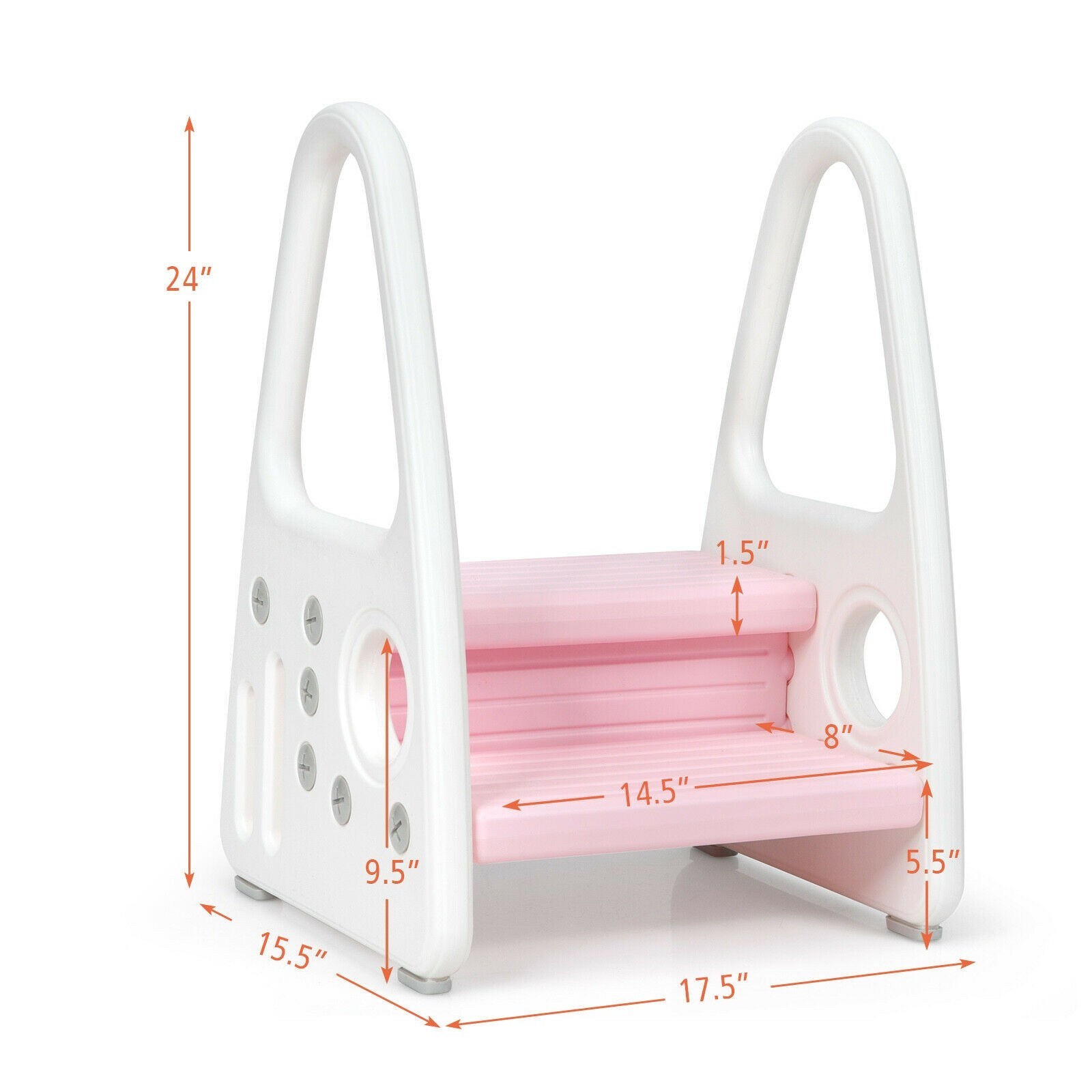 EEPHO Kids Step Stool Learning Helper with Armrest for Kitchen Toilet ...