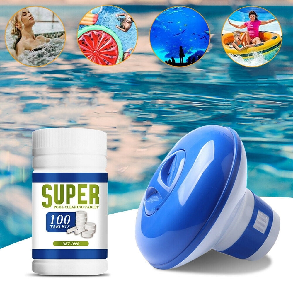 Pool Chlorine Floater, 100g Magic Pool Cleaning Effervescent Chlorine ...