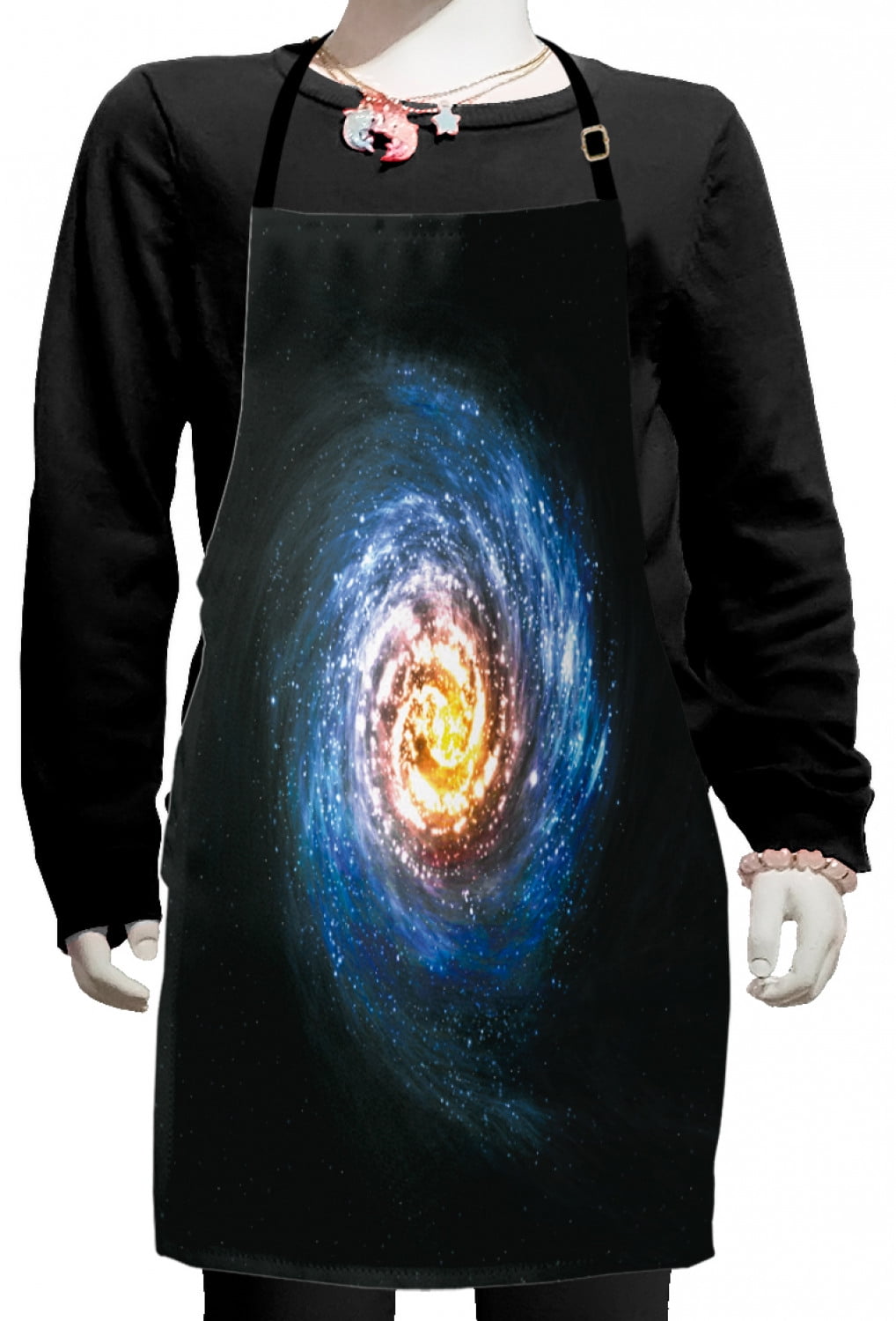 Galaxy Kids Apron, Colorful Nebula Spiral Design in Space Stardust ...