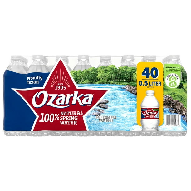 Ozarka 100% Natural Spring Water (16.9 oz, 40 pk.) - Walmart.com