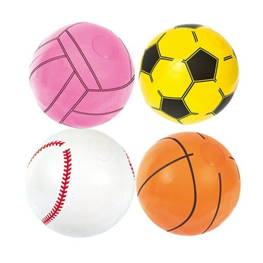 Swimline Inflatable 36-Inch Classic Rainbow Giant Beach Balls (Pack of ...