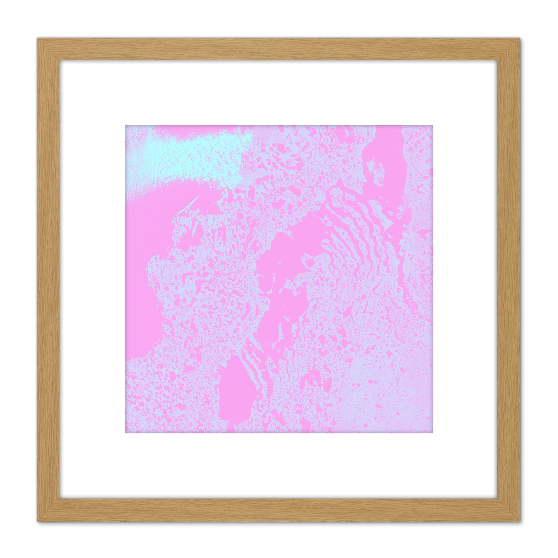 Abstract Purple Blue Shapes 8X8 Inch Square Wooden Framed Wall Art ...