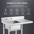 Wilprep Stainless Steel Sink, Commercial Kitchen Workstation, Utility ...