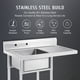 Wilprep Stainless Steel Kitchen Sink Commercial Work Table Utility Sink ...