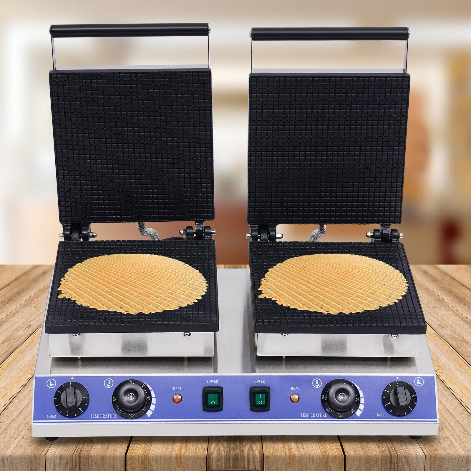 FETCOI Commercial Waffle Maker 3000W Stainless Steel Waffle Making ...