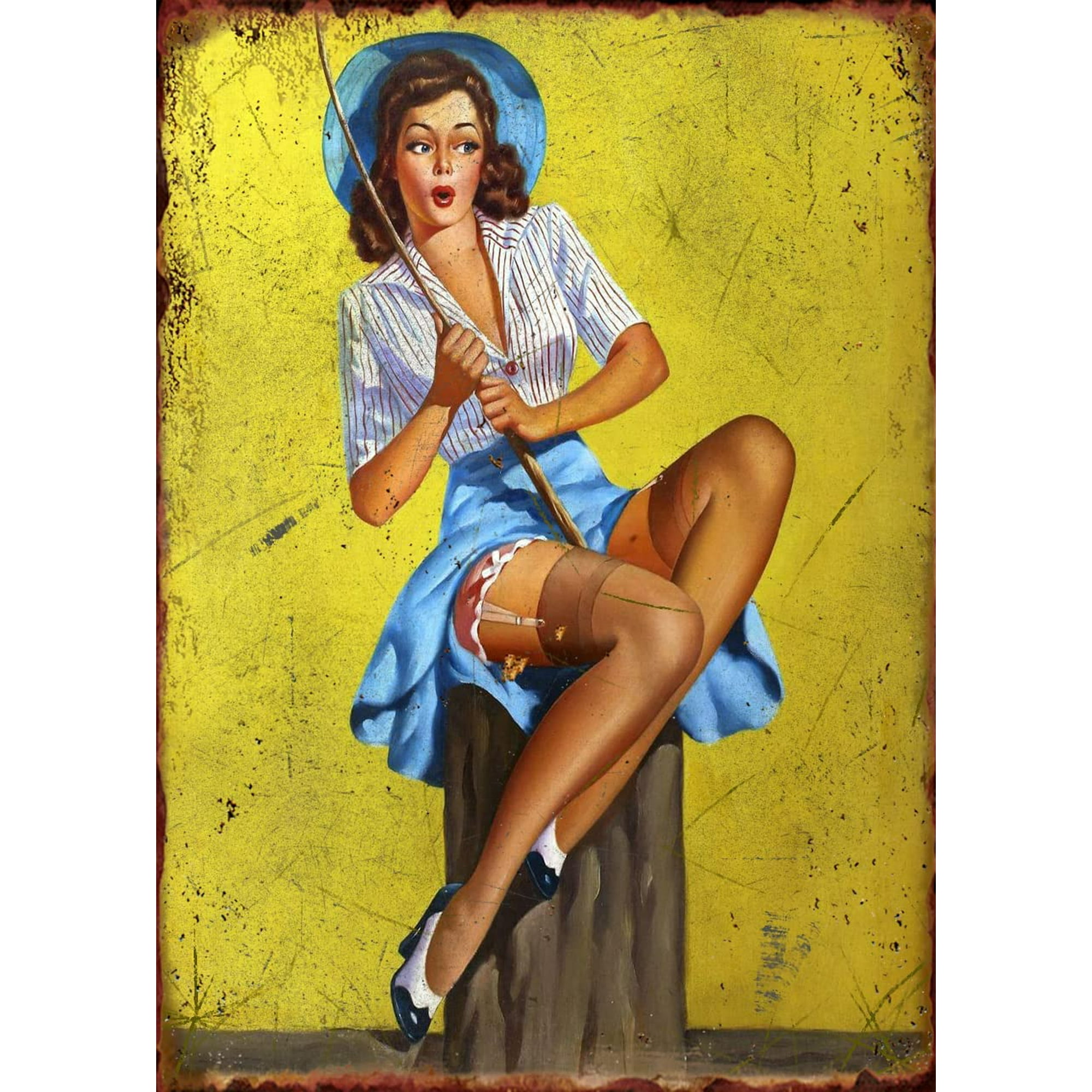Retro Pin Up Girls Tin