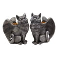 Gothic Angel Winged Cat Gargoyles Left And Right Facing Candle Holder ...