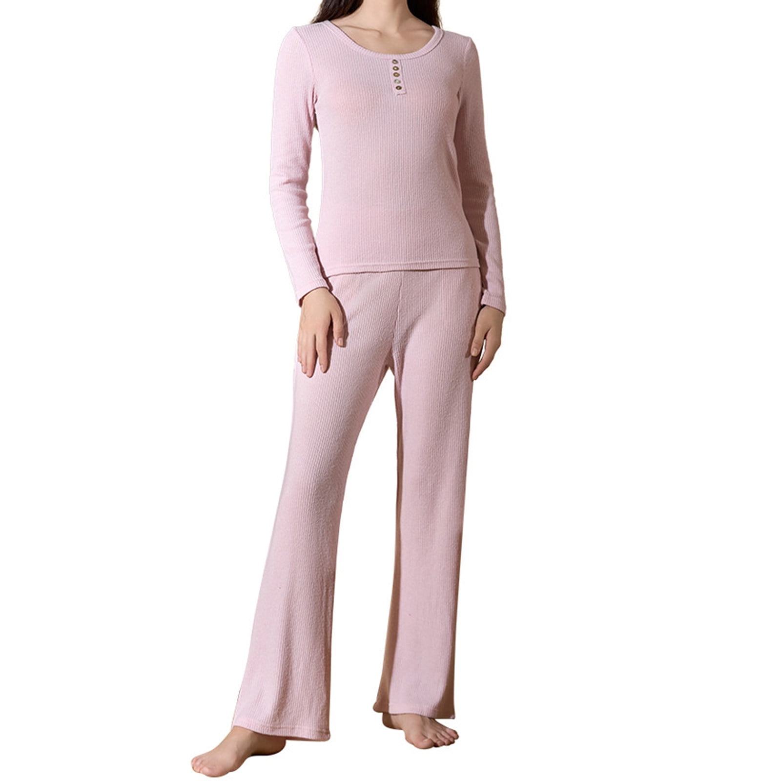 Click here for Hujlwoi Womens Pajama Sets Ribbed Knitted Button D... prices