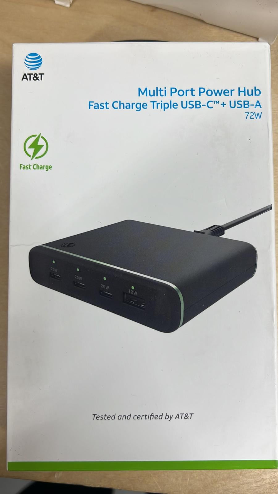 AT&T Multi Port 72W Power Delivery Power Hub (USB-C+USB-A) - Walmart.com
