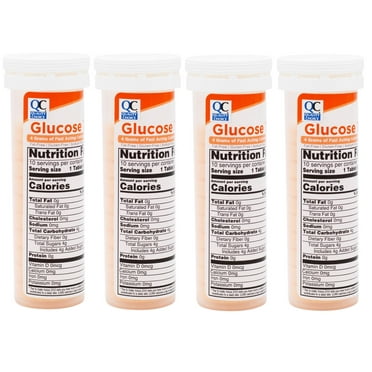 TRUEplus Glucose Tablets Chewable Orange Flavor 4 Gram Strength 10 ...