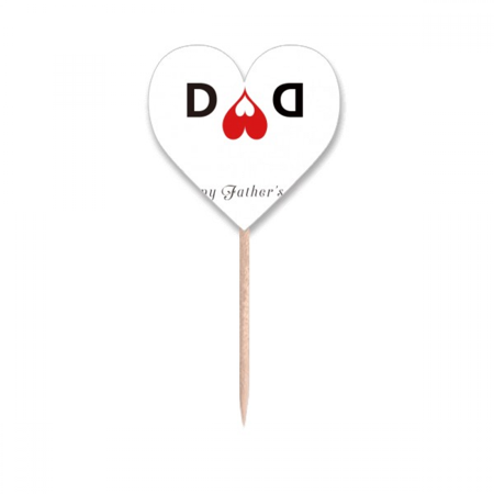 Happy Father Day Love Dad Forever Toothpick Flags Heart Lable Cupcake ...