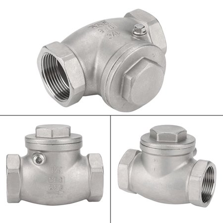 DN32 Check Valve, Sturdy Silver High Pressure Swing Check Valve, For ...
