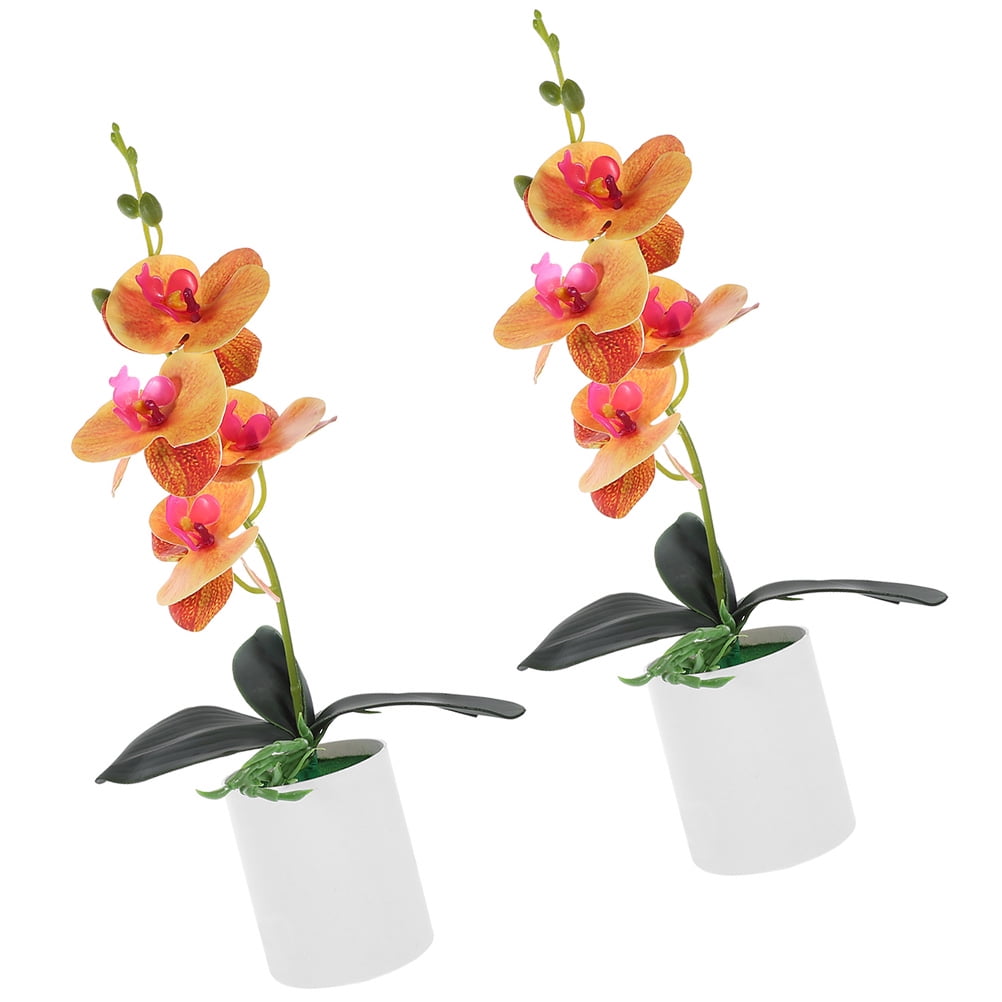Click here for Oulii 2pcs Realistic Potted Orchid Faux Orchids Or... prices