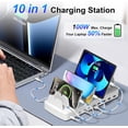 510W Fast Charging Station for Multiple Devices, 10 Port USB C Charger ...