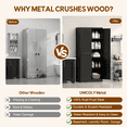 UNICOLY Kitchen Pantry Cabinet,71”Block Metal Pantry Storage Cabinet ...
