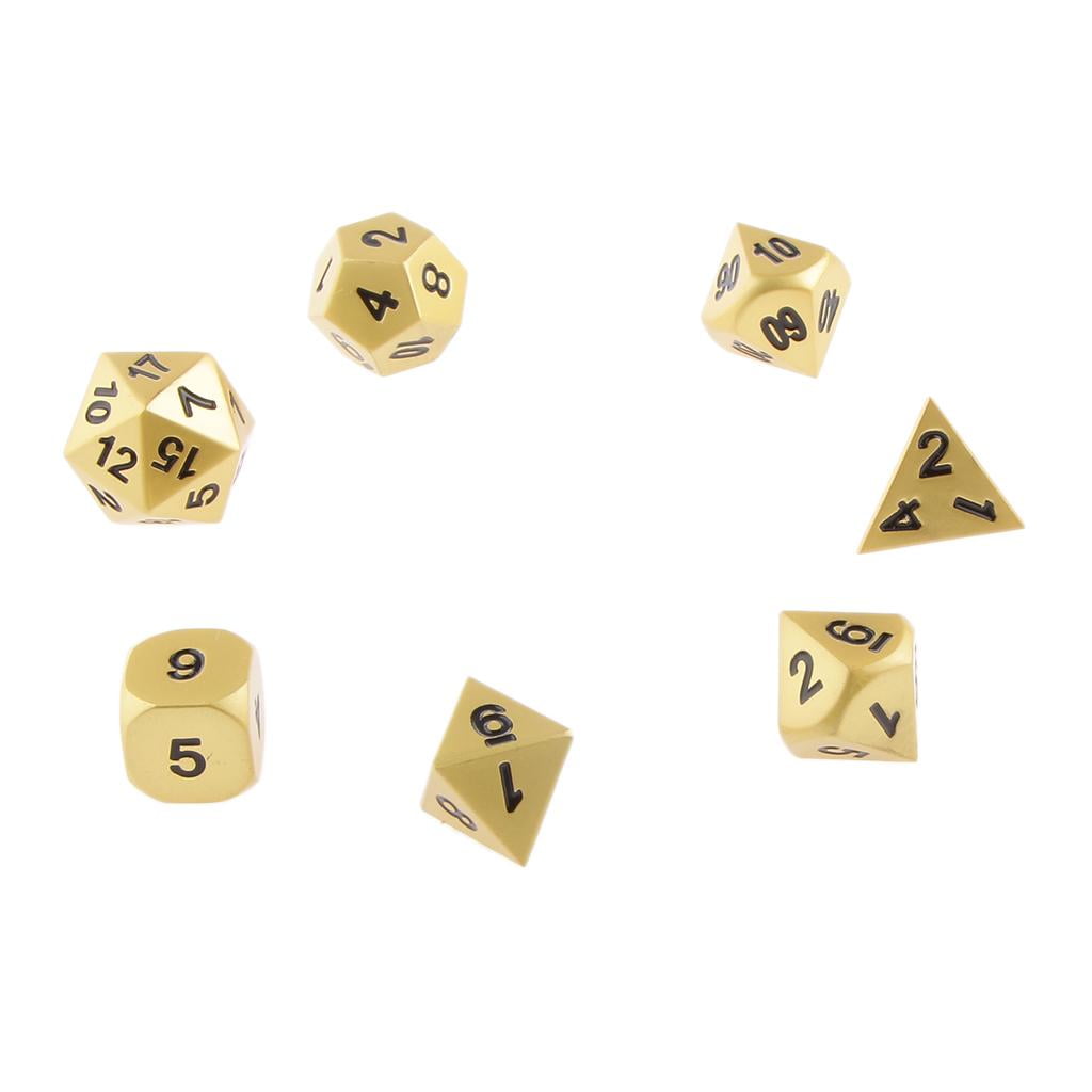 Nuevo 7 Piezas Juegos de Dados de Múltiples & D4-D20 perfke Dado ...