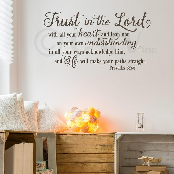 Trust in the Lord With All Your Heart..Proverbs 3:5-6 Scripture Vinyl ...