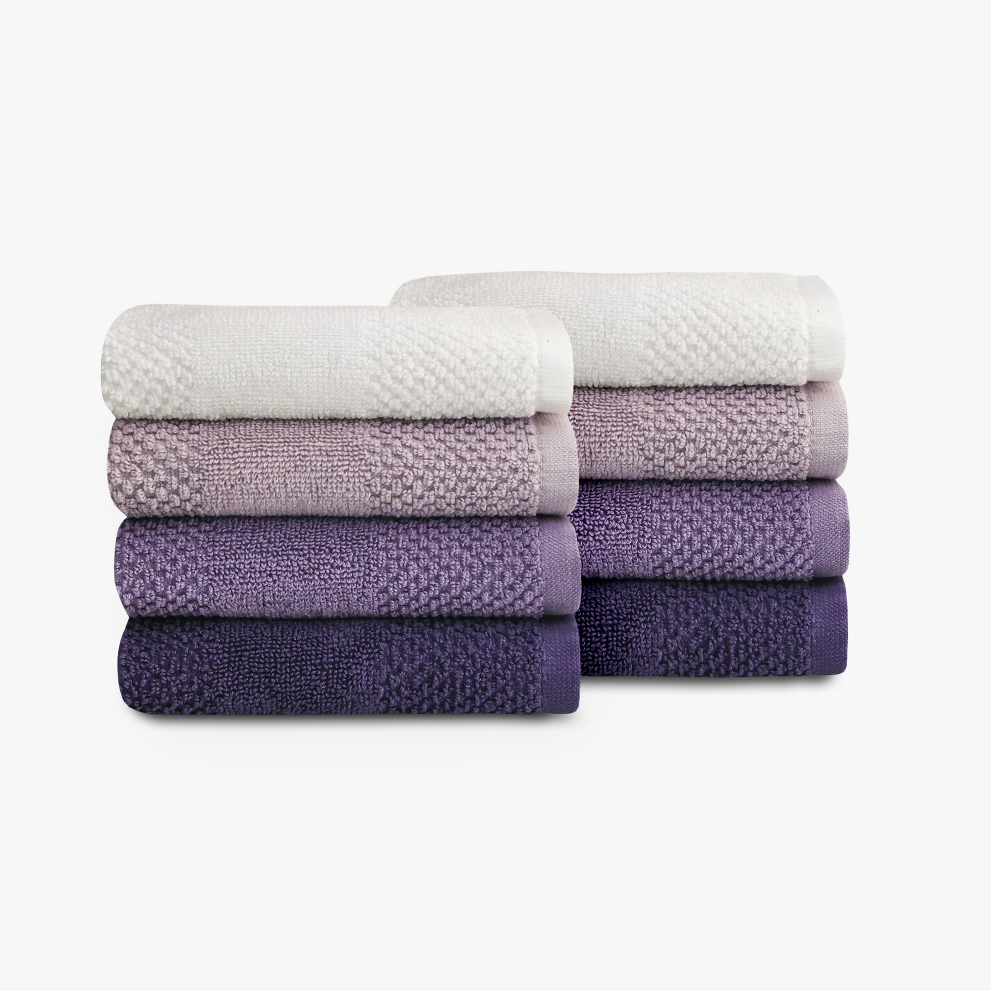 Click here for Mainstays Kids 8pk Washcloth  Purple 12x12 prices