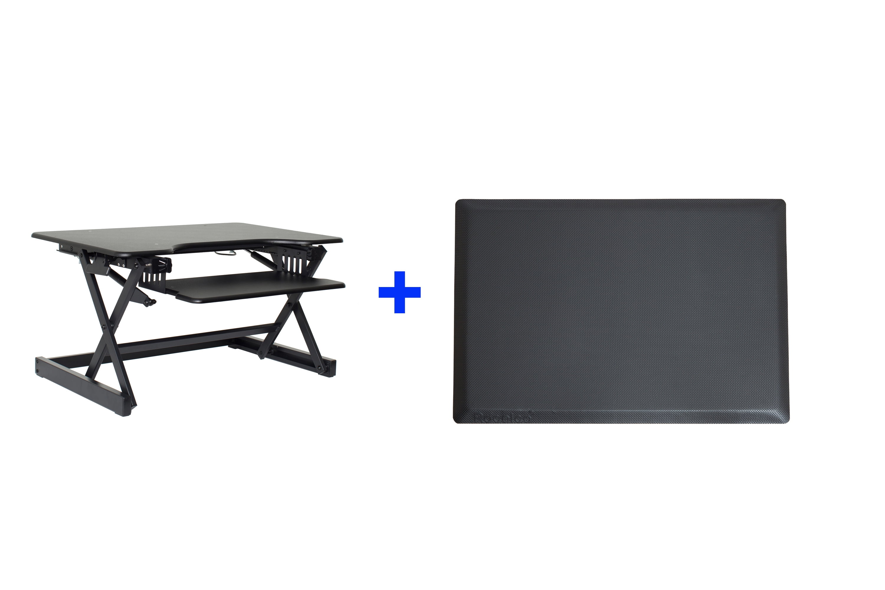 Rocelco 32in. Height Adjustable Standing Desk Converter BUNDLE | Sit ...