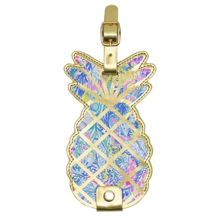Lilly Pulitzer Women's Leatherette Pineapple Luggage Tag with Durable ...