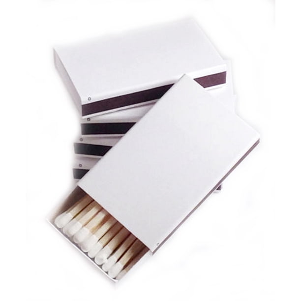 250 Plain White Cover Wooden Matches Box Matches with White Heads (5 ...