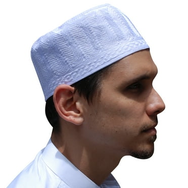 White Kofia Hat African Embroidered Kufi Cap - Walmart.com
