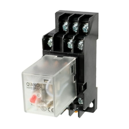 AC24V Coil Red Indicator Light 11 Pin 3P3T Electromagnetic General ...