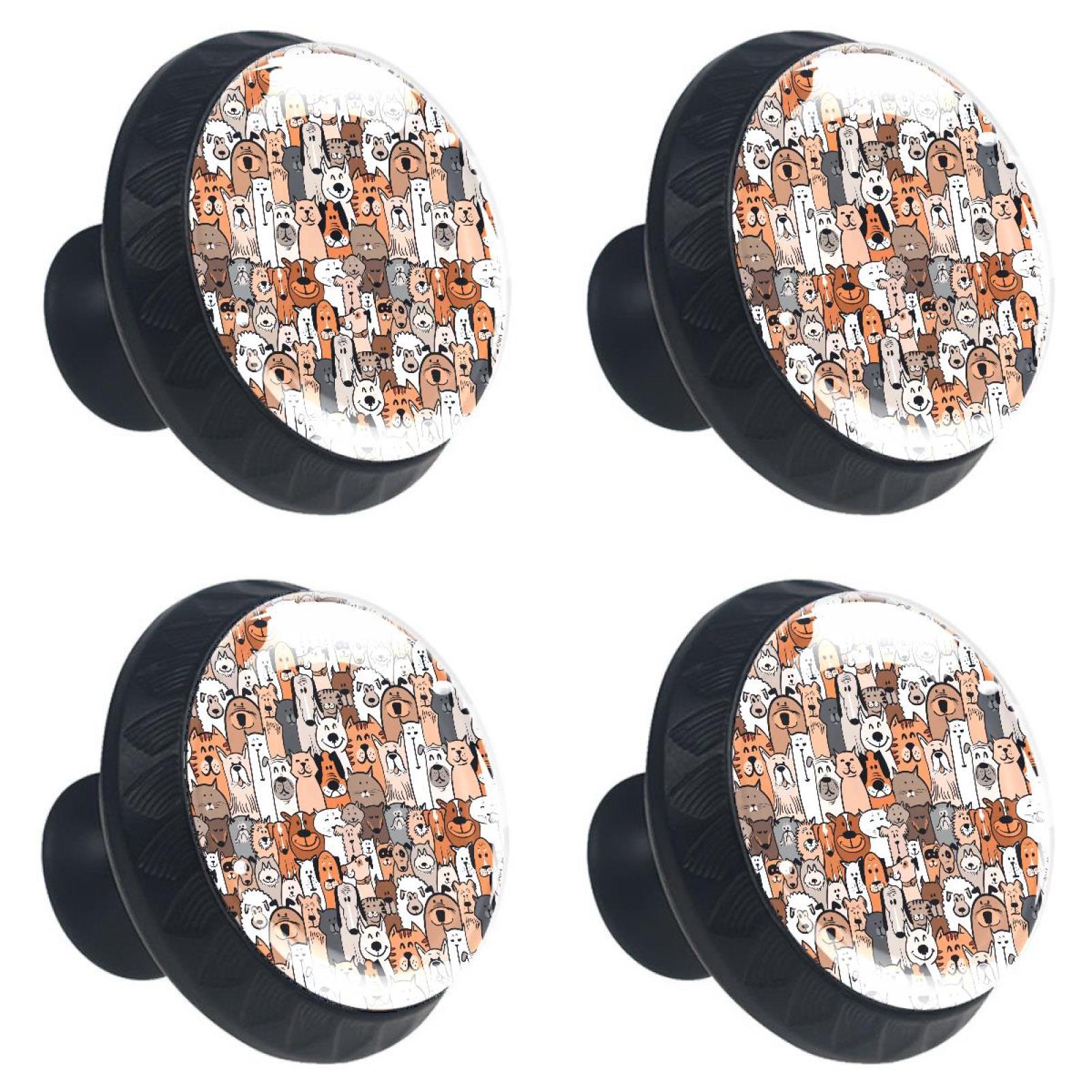 4 Pcs Cartoon Animals Knobs for Kitchen Cabinet Cupboard Dresser ...