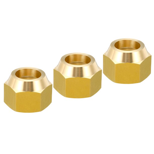 Uxcell 3/4 SAE Thread Brass Flare Cap 45 Degree Flared Tube Fitting Nut ...