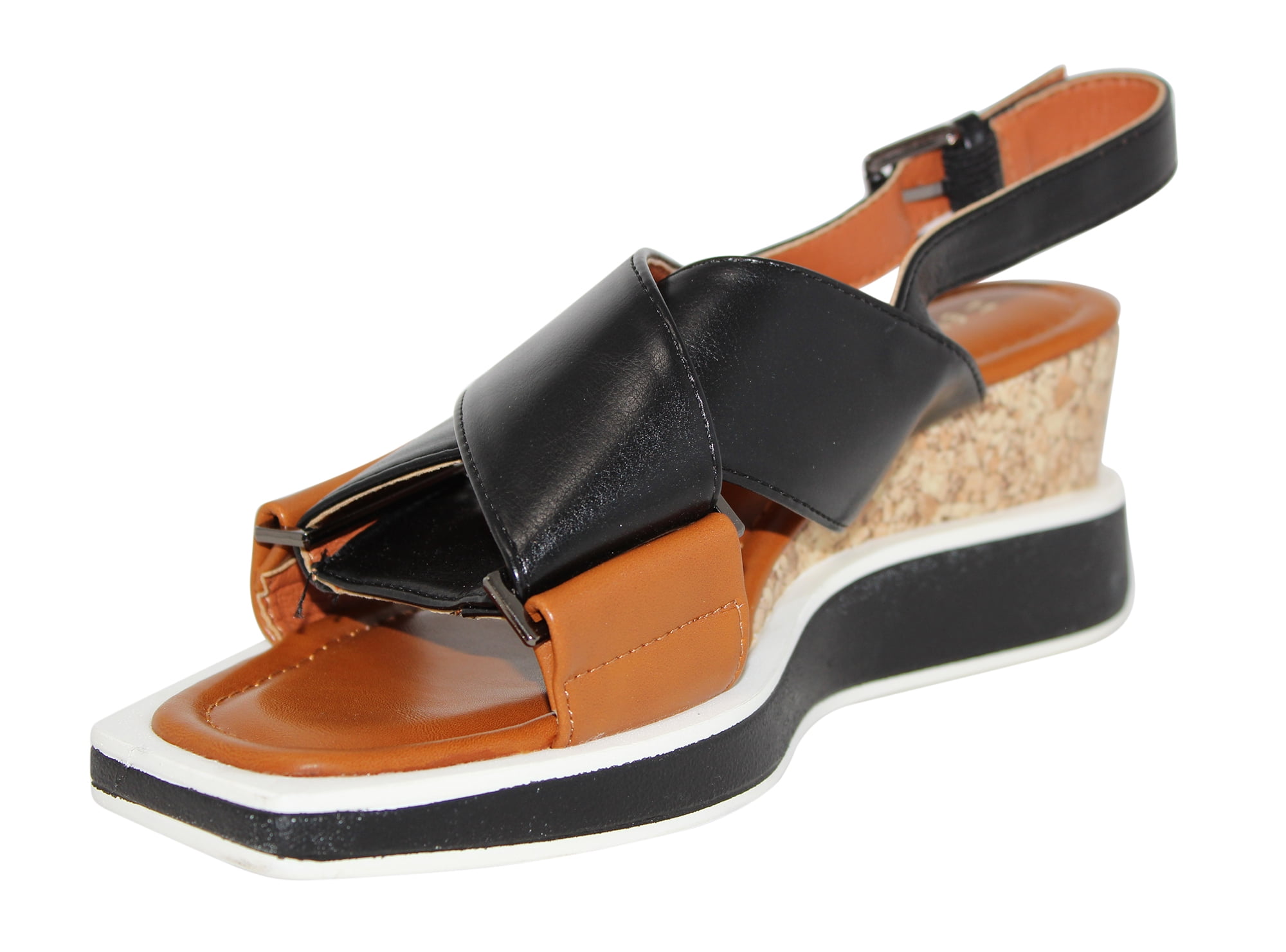 Extreme Shoes Womens Tara Wedge Ankle Strap Sandal BLK/T-11 - Walmart.com