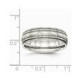 Stainless Steel Brushed and Polished Ridged 7.00mm Band - Walmart.com