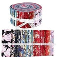 72 Pieces Fabric Roll Fabric Strips, Various Patterns Patchwork Craft ...