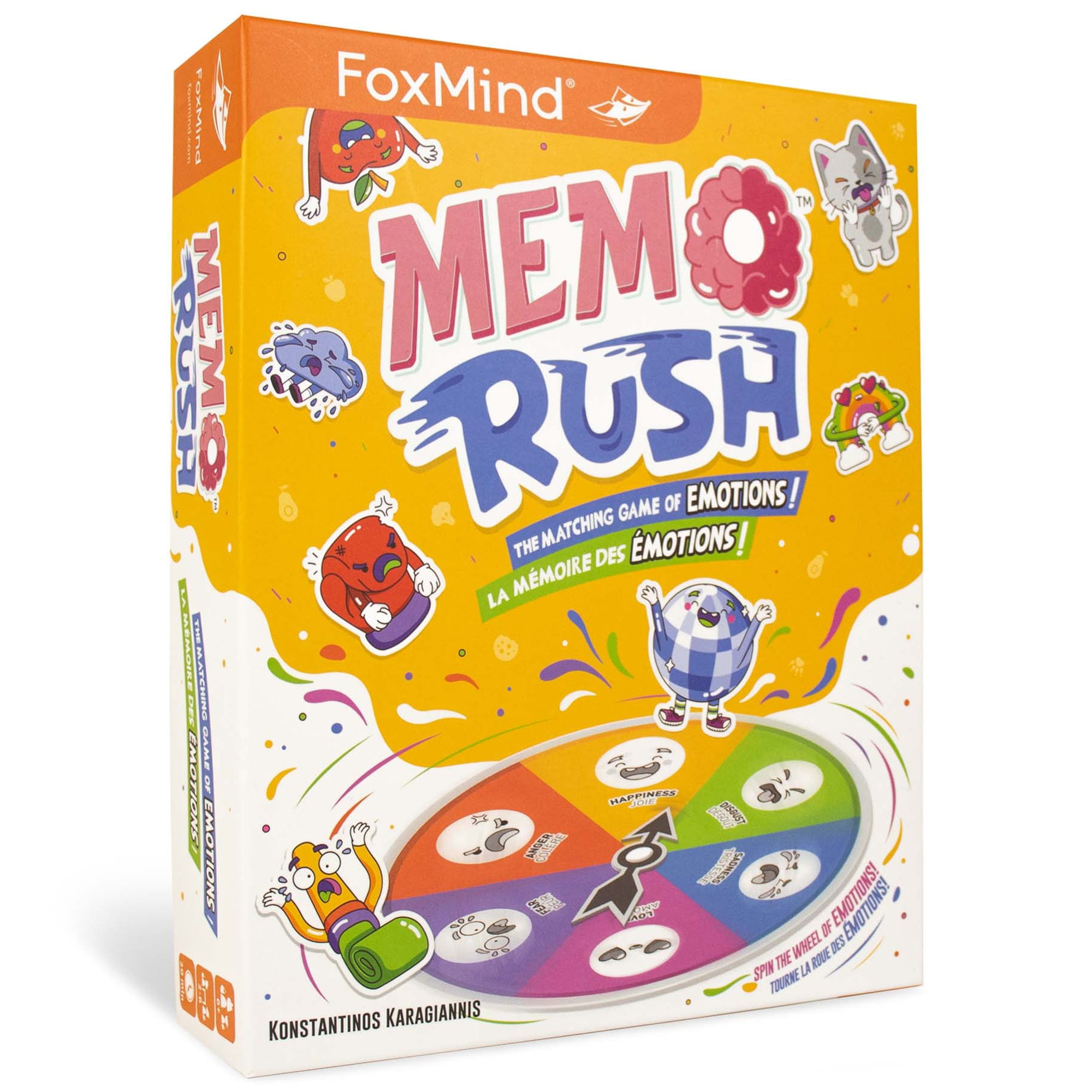 Memo Rush - FoxMind Games, The Matching Memory Game Of Emotions, Kids & Family Game Night, 2-6 ...