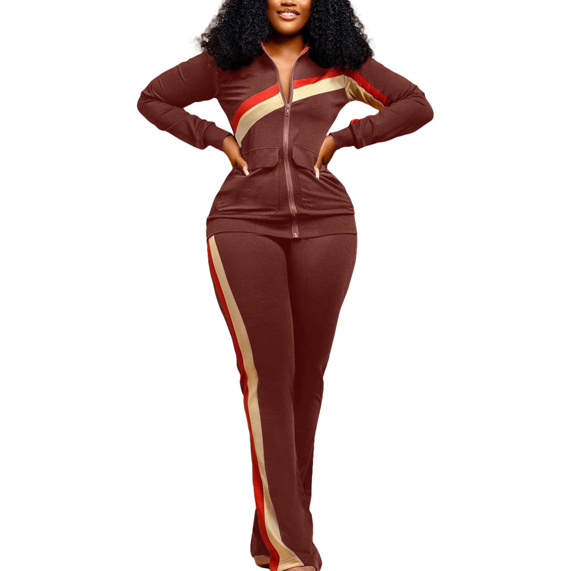 Click here for Ukap Ladies Tracksuit Set Elastic Waist Jogger Set... prices