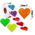 "500pcs 1"" Multi-color Heart Stickers for Valentine's Day, Weddings ...