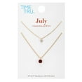 Time and Tru Goldtone Birthstone Necklace Set, January, Red, 2 Pieces ...