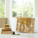 Modern Threads Amaris 6-Piece Cotton Bath Towel Set, Gold, Soft ...
